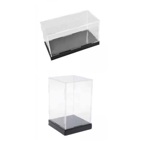 2 Pieces Acrylic Display Boxes Multipurpose for Miniature Figurine ...