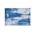 Abstract Mottled Design Sun Shade Sail 6.5'X10' Vintage Blue White ...