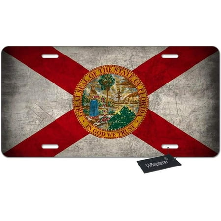 WONDERTIFY License Plate Florida Flag Us State Custom Sunshine State ...