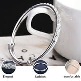Willstar 925 Silver Plated Adjustable Bangle, High Quality Ladies ...