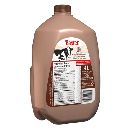 Baxter 1% Chocolate Partly Skimmed Milk, 4L - Walmart.ca