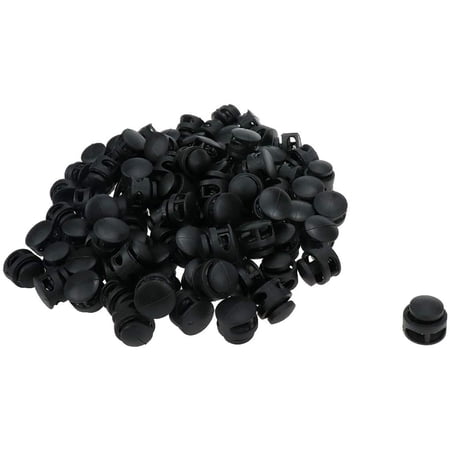 100 Pcs Round Spring Toggle Stopper 17 mm Plastic Spring Cord Lock ...