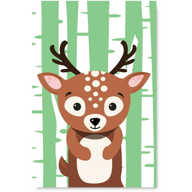Awkward Styles Little Deer Unframed Poster Deer Wall Art Kids Deer ...