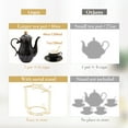 DUJUST 22 pcs Black Porcelain Tea Set for 6, Luxury British Style Tea ...