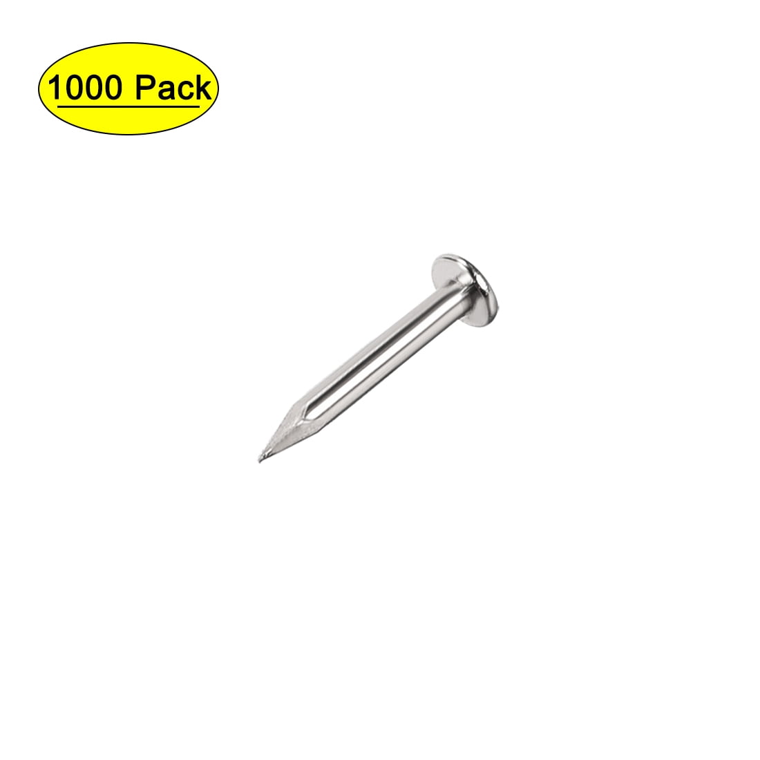 Uxcell Tiny Nails Carbon Steel Nickel Plated 1.2x8mm/0.05"x0.31" 1000 ...