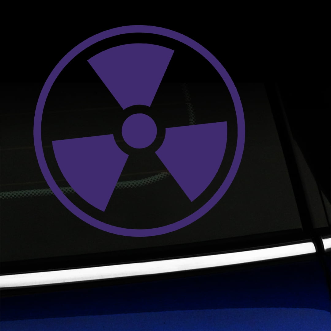 Nuclear Symbol - Vinyl Decal - Choose Color - [PURPLE] - Walmart.com
