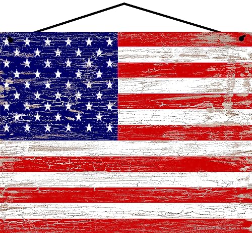 8x10 Rustic Style Sign - Distressed American Flag Vintage Style Wall ...