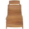 Homall 2pc Outdoor Acacia Wood Chaise Lounge Folding Chairs for Patio ...