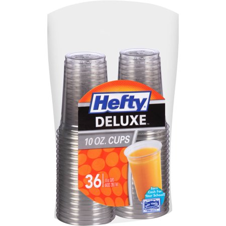 Hefty Deluxe Clear Cups, 10 Oz, 36 Count - Walmart.com