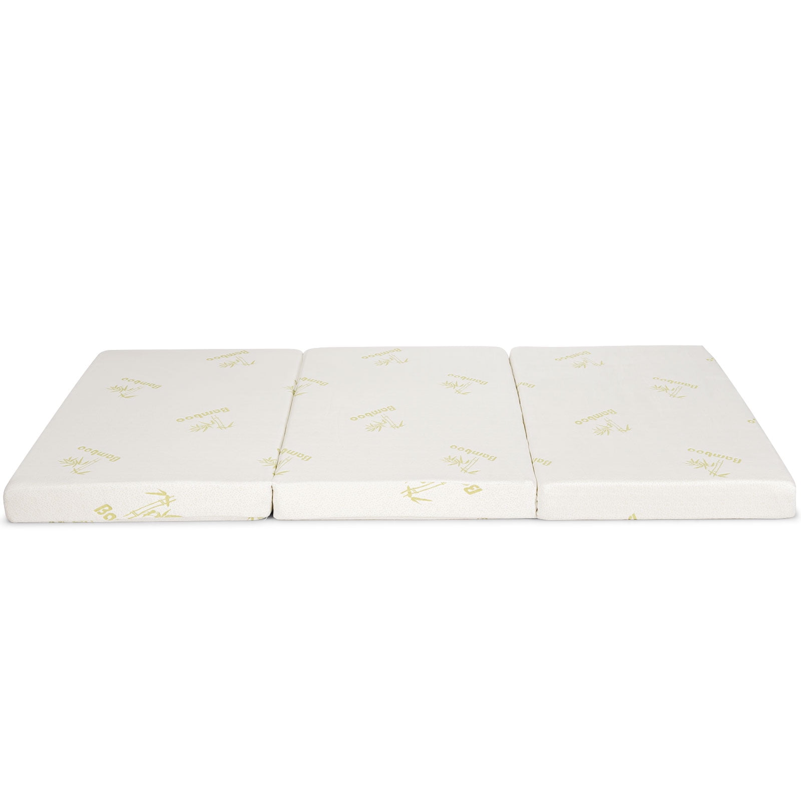 Topbuy 4” Folding Mattress Convertible Tri-fold High-Density Foam ...