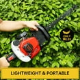 "TOPTENG 26cc Gas Hedge Trimmer, Double Sided 24"" Blade, Recoil Start, Fast Charger, Red&Black ...