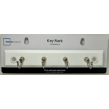 Mainstays, 8.75 Inch Key Rack, With 4 Hooks, White, Mounting Hardware ...