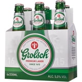 Grolsch Premium Lager Beer, 6 Pack, 330 ML Glass Bottles, 5% ABV ...