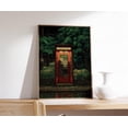 Affixzi Japanese Phone Booth Poster, Rainy Night Wall Art, Cinematic ...