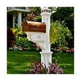 Mayne Dover Weatherproof Polyethylene Resin Mailbox Post with Sleeve ...