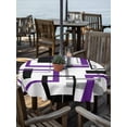 Abstract Lines Art Round Outdoor Tablecloth with Umbrella Hole Black ...