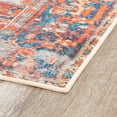 Estate Traditional 5' x 7' Red and Dark Blue Polyester Indoor Area Rug ...