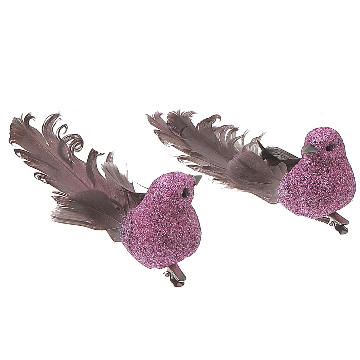 Click here for Ih Casadécor Glitter Feather Tail Bird Mauve - Set... prices