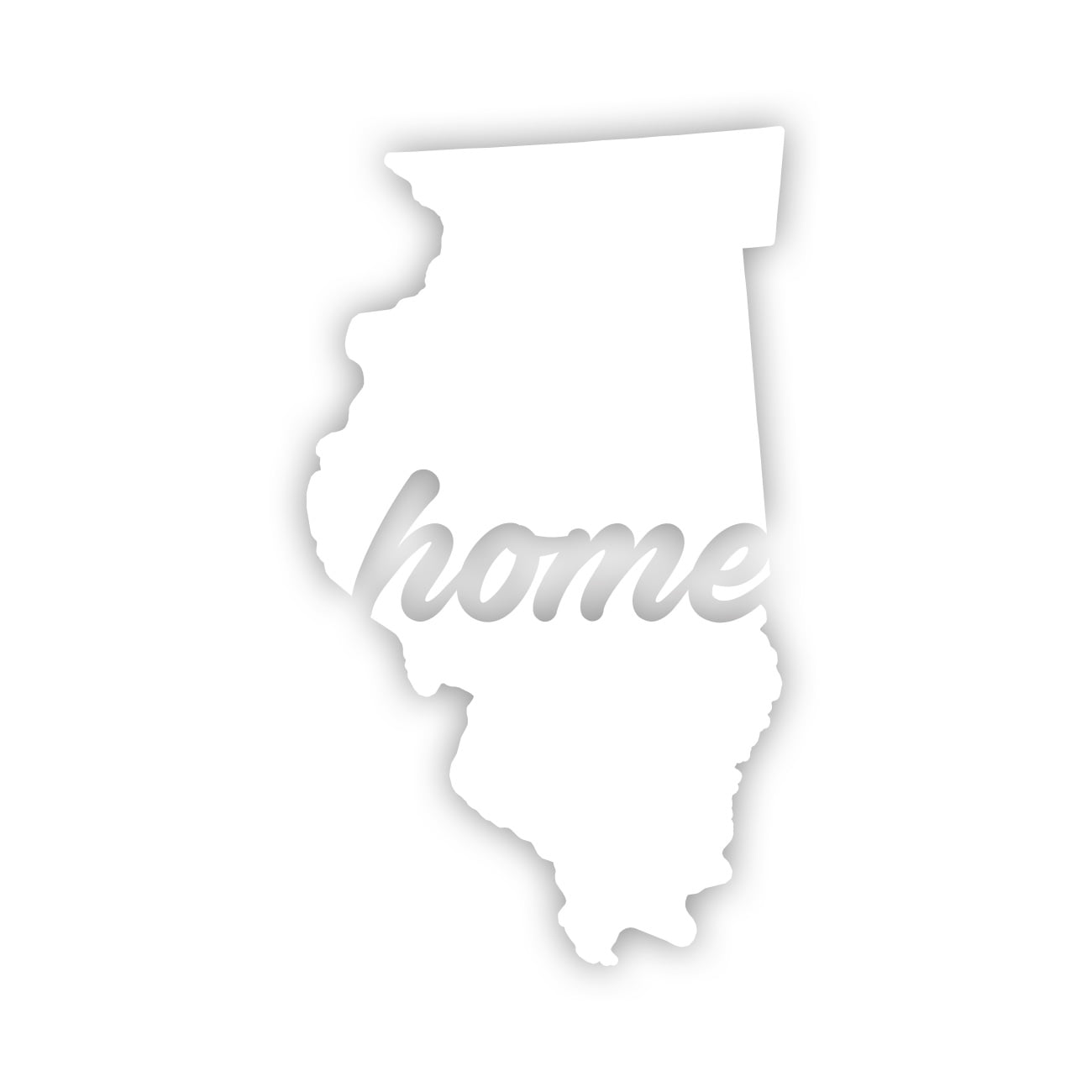 Illinois Home Sticker Decal Die Cut - Self Adhesive Vinyl ...