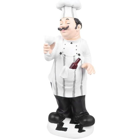 Resin Chef Statues Mini Cook Statue for Counter Restaurant Cafe Country ...