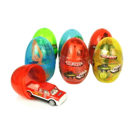 Peggybuy Plastic Surprise Ball Capsules Model Car Toy in Egg Random ...