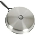 12-Inch Tri-Ply Stainless Steel Frying Pan with Lid & Black Handle ...