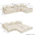 108'' Modular Sectional Sponge Compression Sofa Couch with L-Shape ...