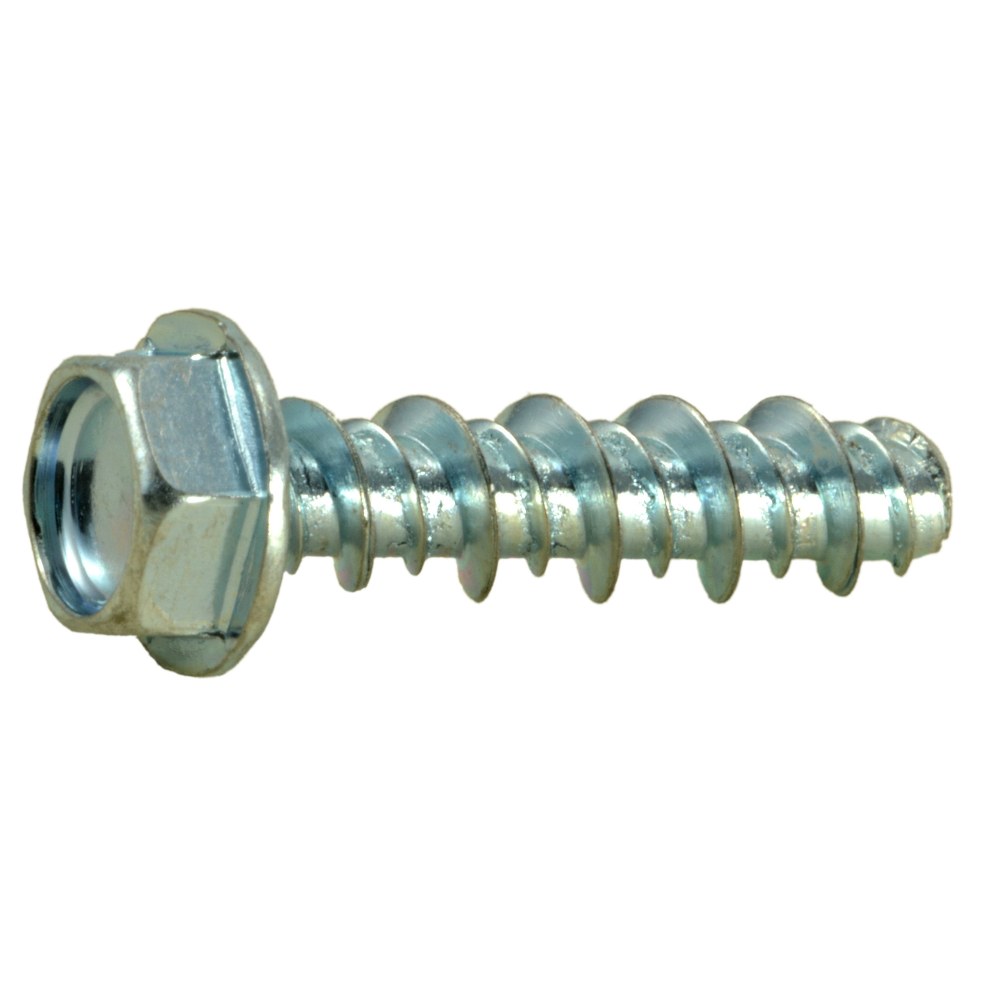 #10 x 3/4" Zinc Plated Steel Hex Head Hi-Lo Screws (35 pcs.) - Walmart.com