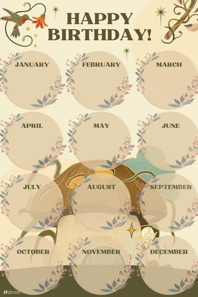 Happy Birthday Chart Classroom Decor Bulletin Board Decorations ...