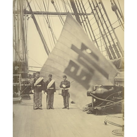 Us Sailors Display The Captured Flag Of Eo Jae-Yeon History (24 x 36 ...
