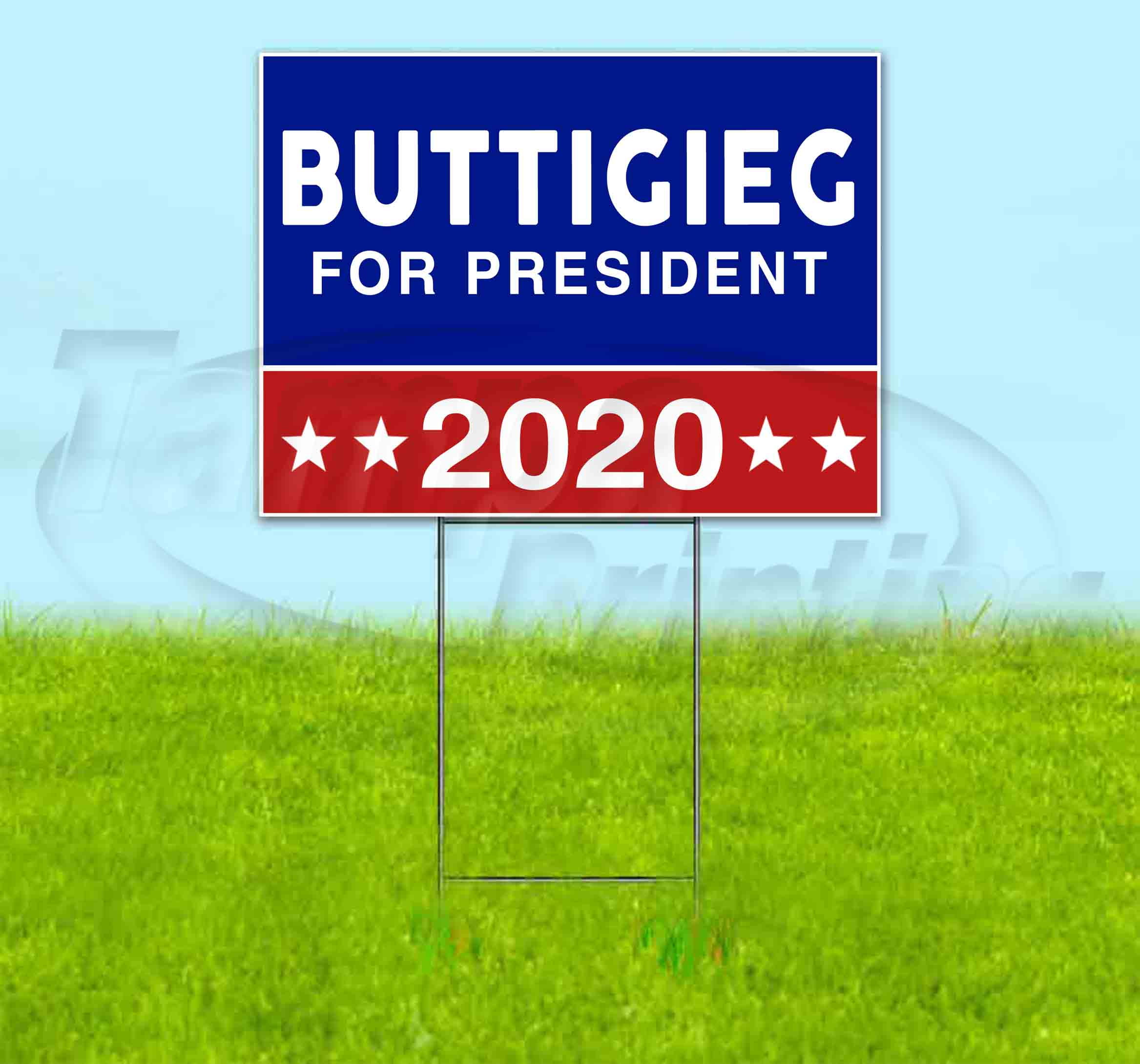 Buttigieg For President 2020 (18" x 24") Yard Sign, Includes Metal Step ...