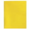 School Smart 2 Pocket Folder with Fasteners, Yellow, Pack of 25 ...