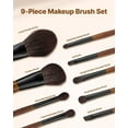 9PCS Professional Makeup Brush Set with Ultra-Soft Synthetic and ...