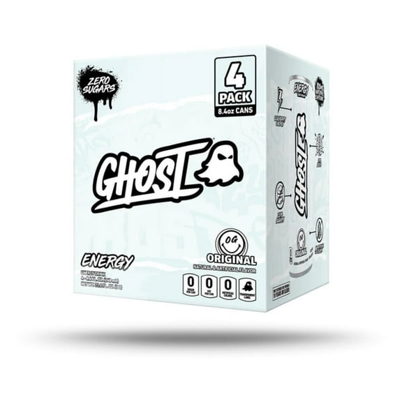 GHOST Zero Sugar Energy Drink, SOUR PATCH KIDS Blue Raspberry, 200mg ...