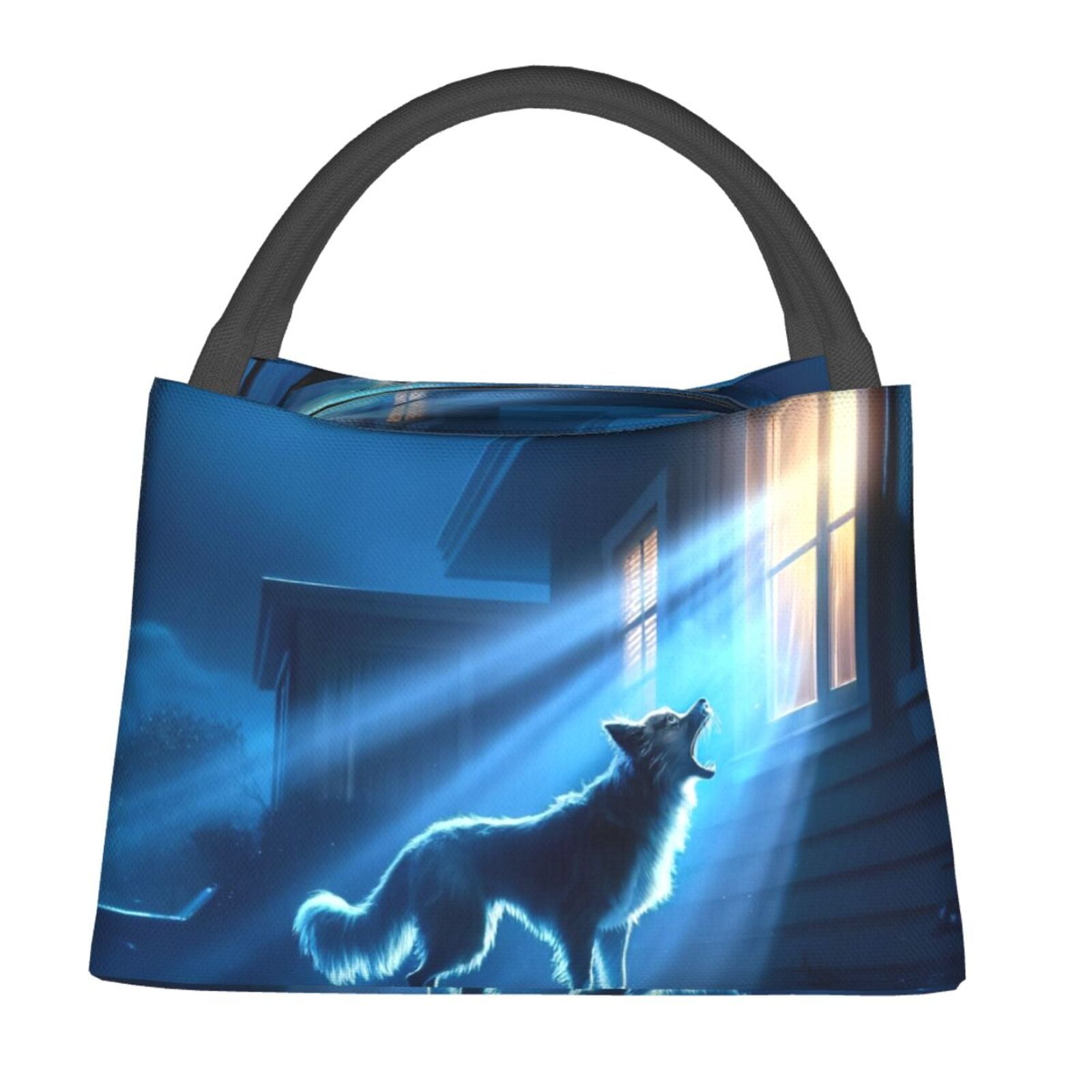 Fotbe A Wolf Barks Out A Window Bolsa Térmica Portátil con Estampado ...