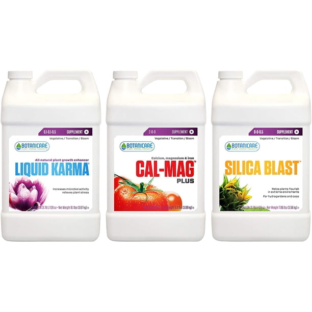 Botanicare GLCMBX0034 Liquid Karma, Cal-Mag Plus, and Silica Blast ...