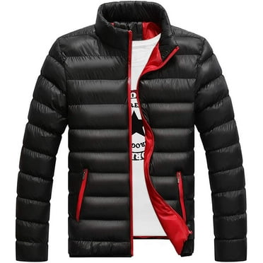 Fesfesfes Men's Short Work Puffer Jacket Bomber Jacket Thickened ...