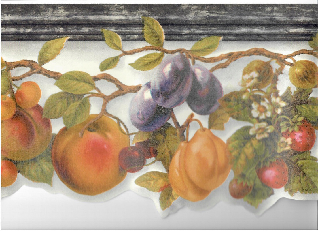 879724 Scalloped Fruit Wallpaper Border MN5040 - Walmart.com