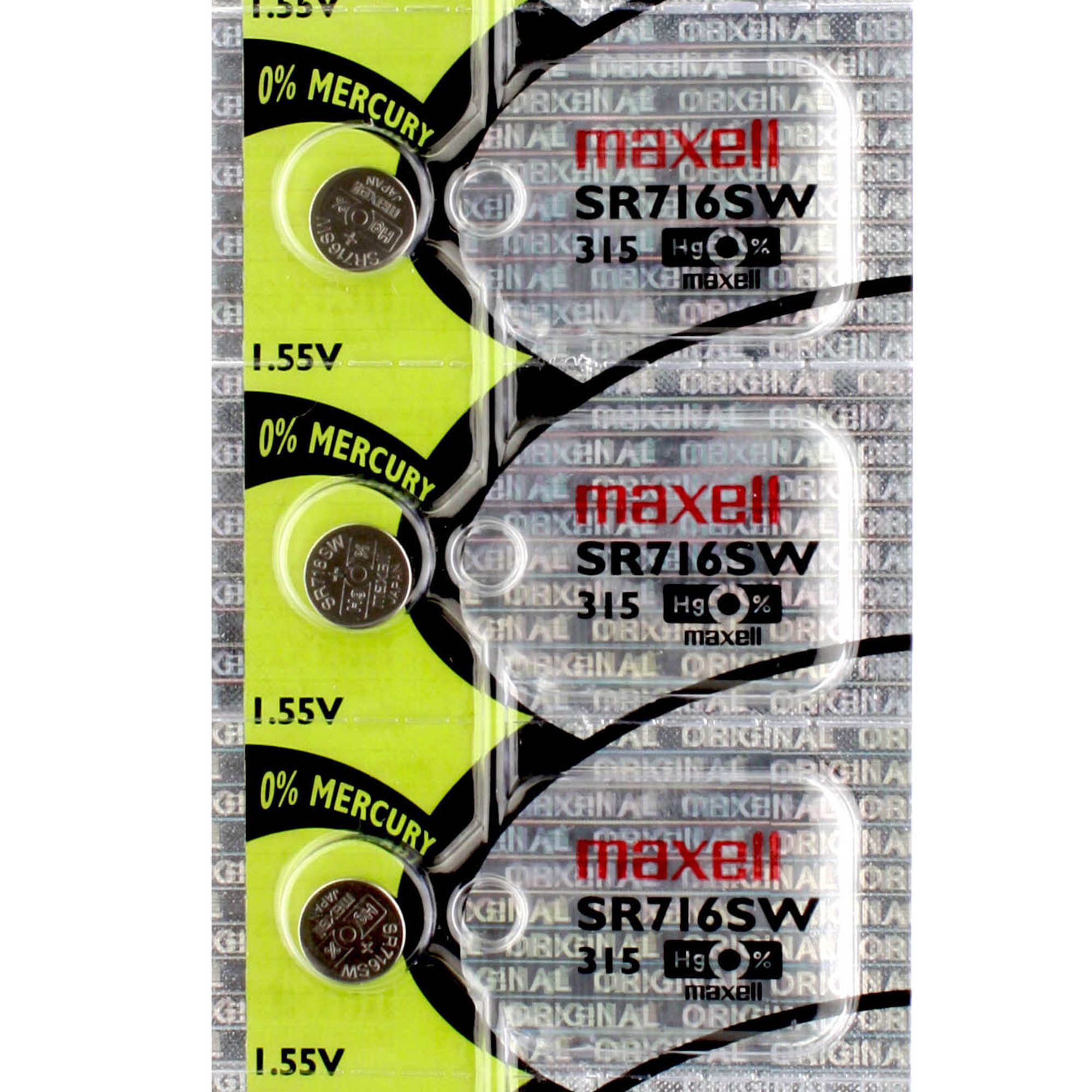 Click here for 3 X Maxell 315 Watch Batteries  Sr716sw Battery prices