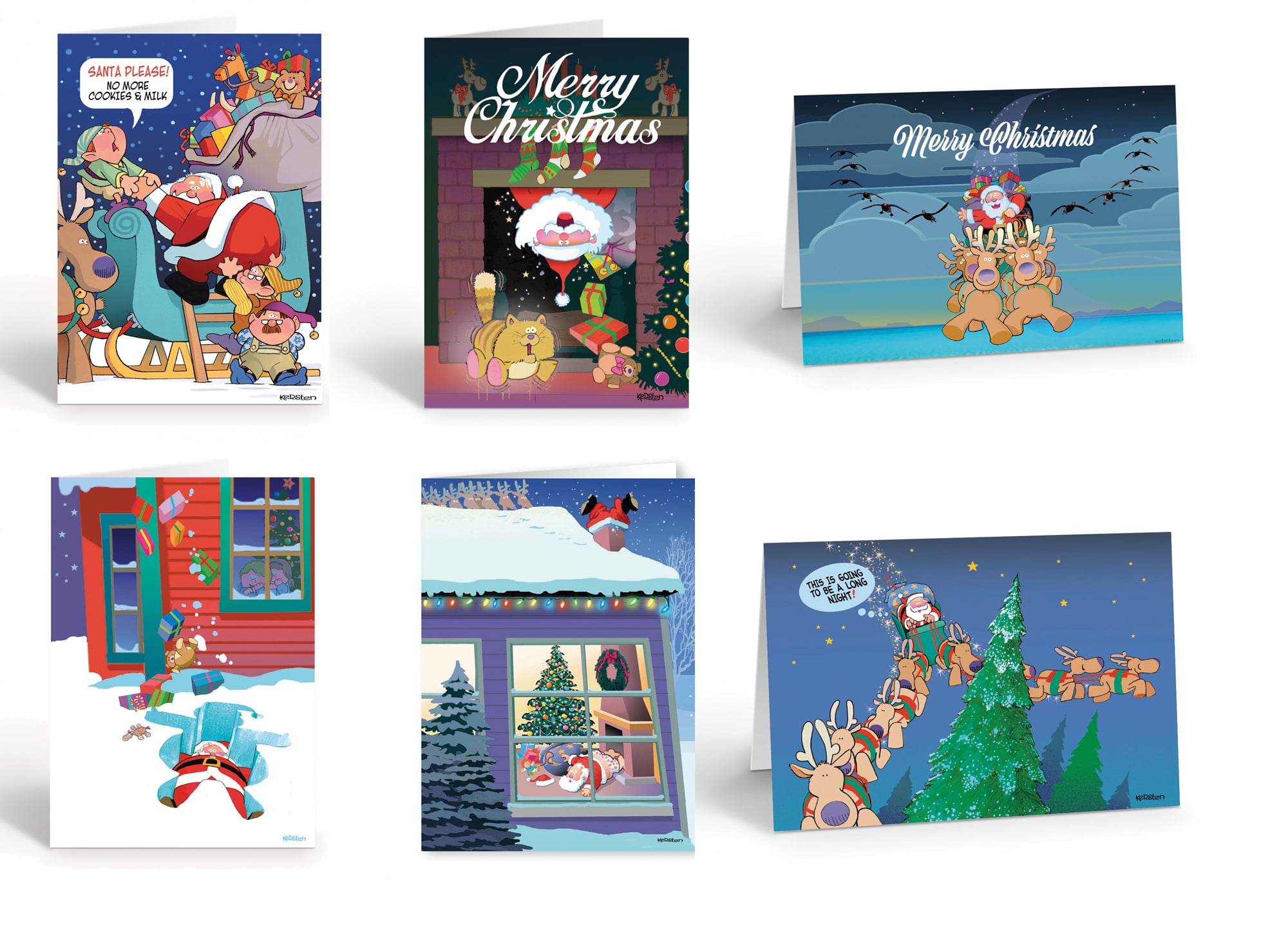 Funny Christmas Card Variety Pack - 18 Christmas Cards & 19 Envelopes ...