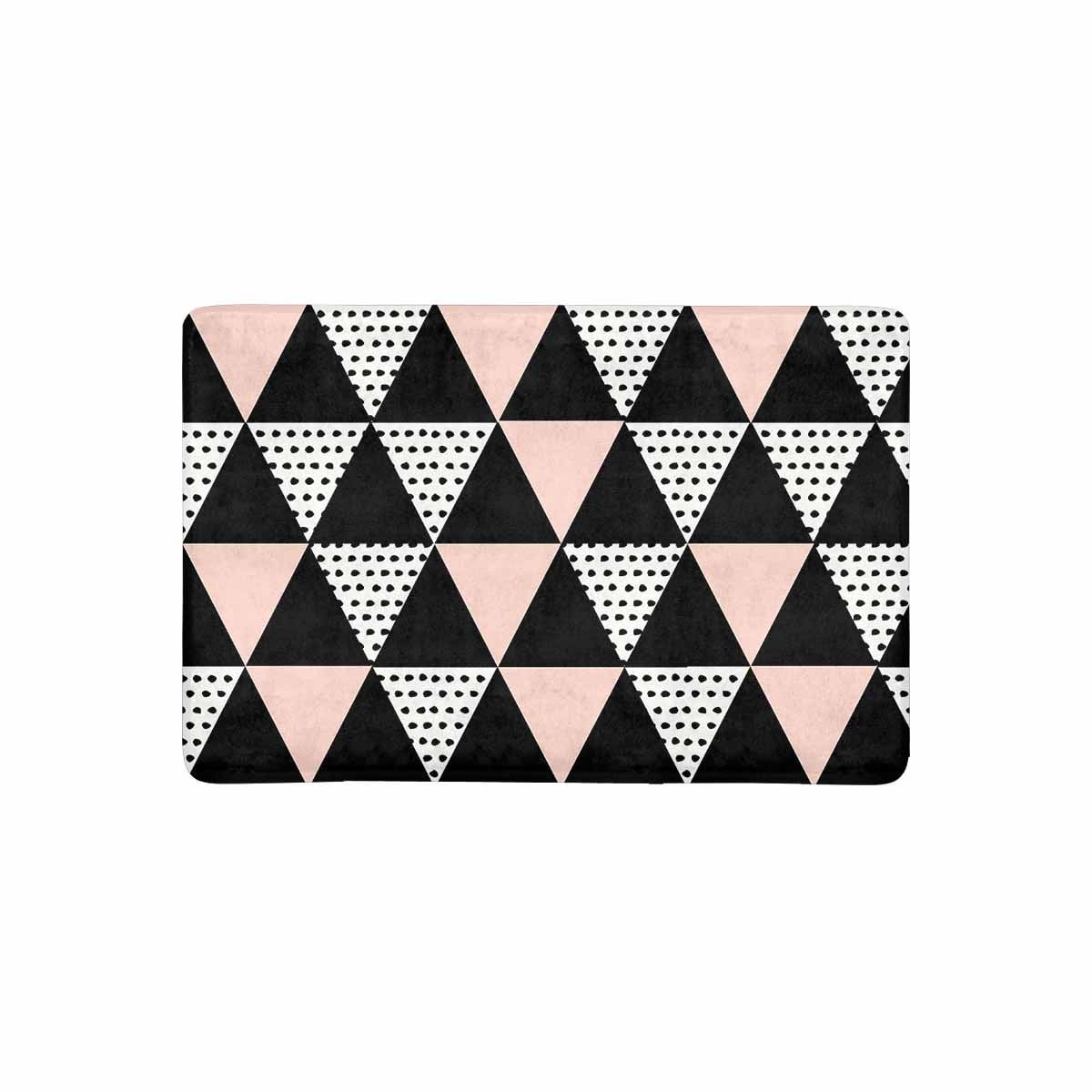 MKHERT Abstract Geometric Triangle in Black White and Pastel Pink ...