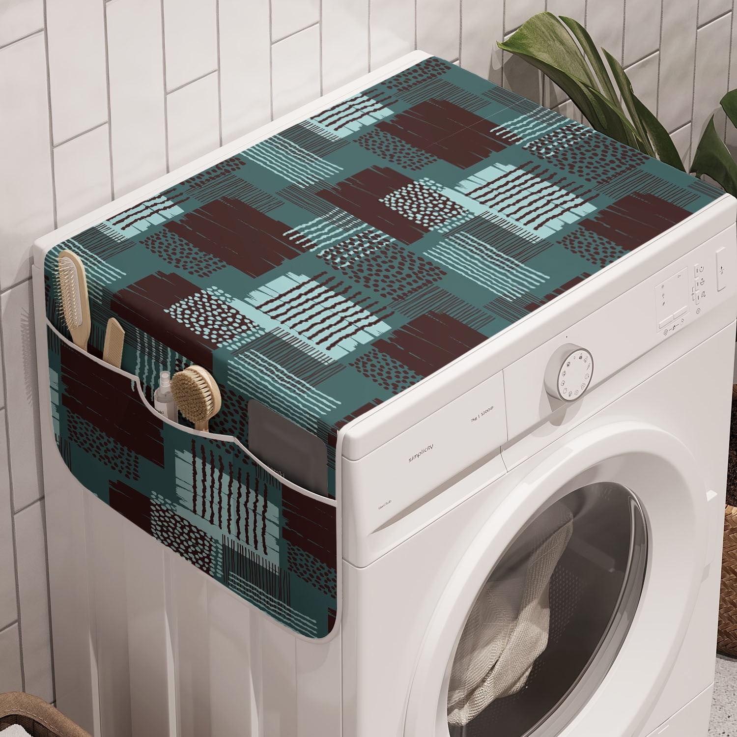 Abstract Washing Machine Organizer, Composition of Bicolour Dots and ...