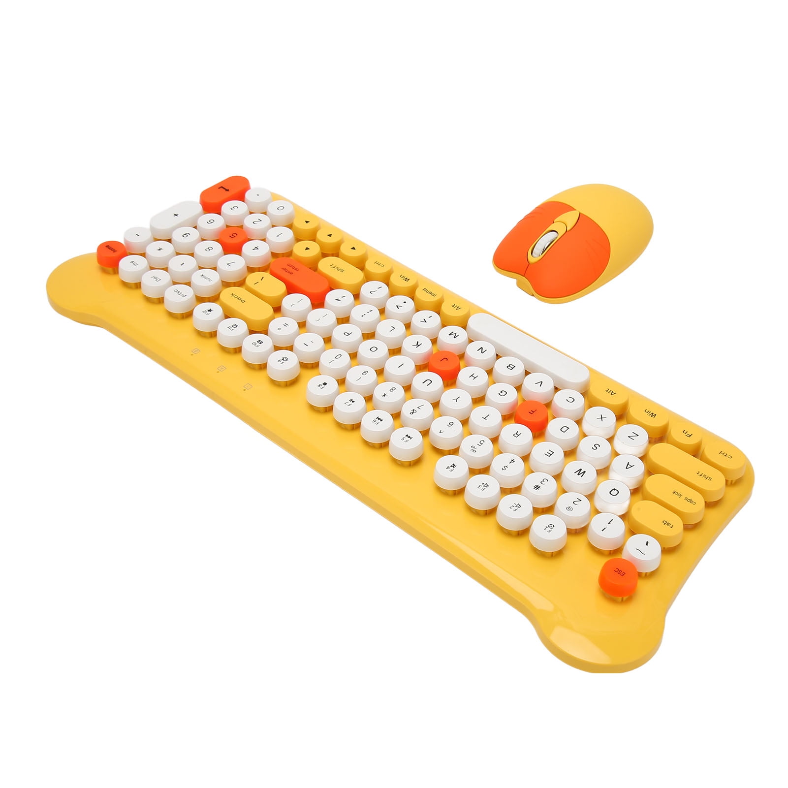 Click here for Ymiko Cute Wirelessly Keyboard Mouse  98 Keys Retr... prices