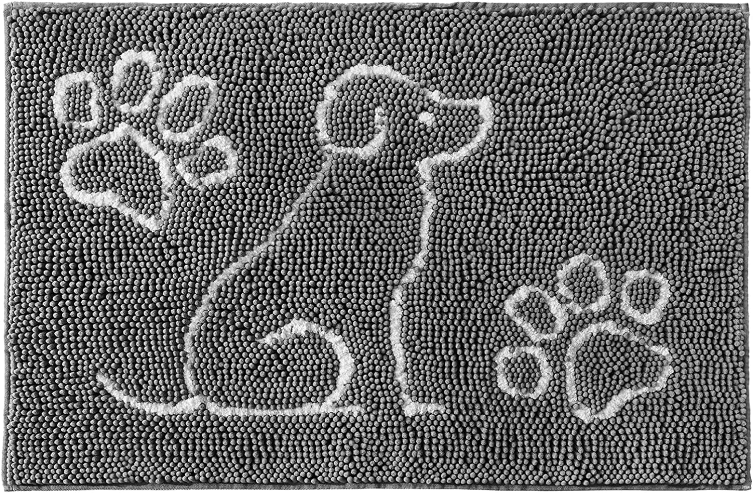 Dwelke Indoor Door Mat Entryway Rug Chenille Mats for Muddy Shoes Dogs ...