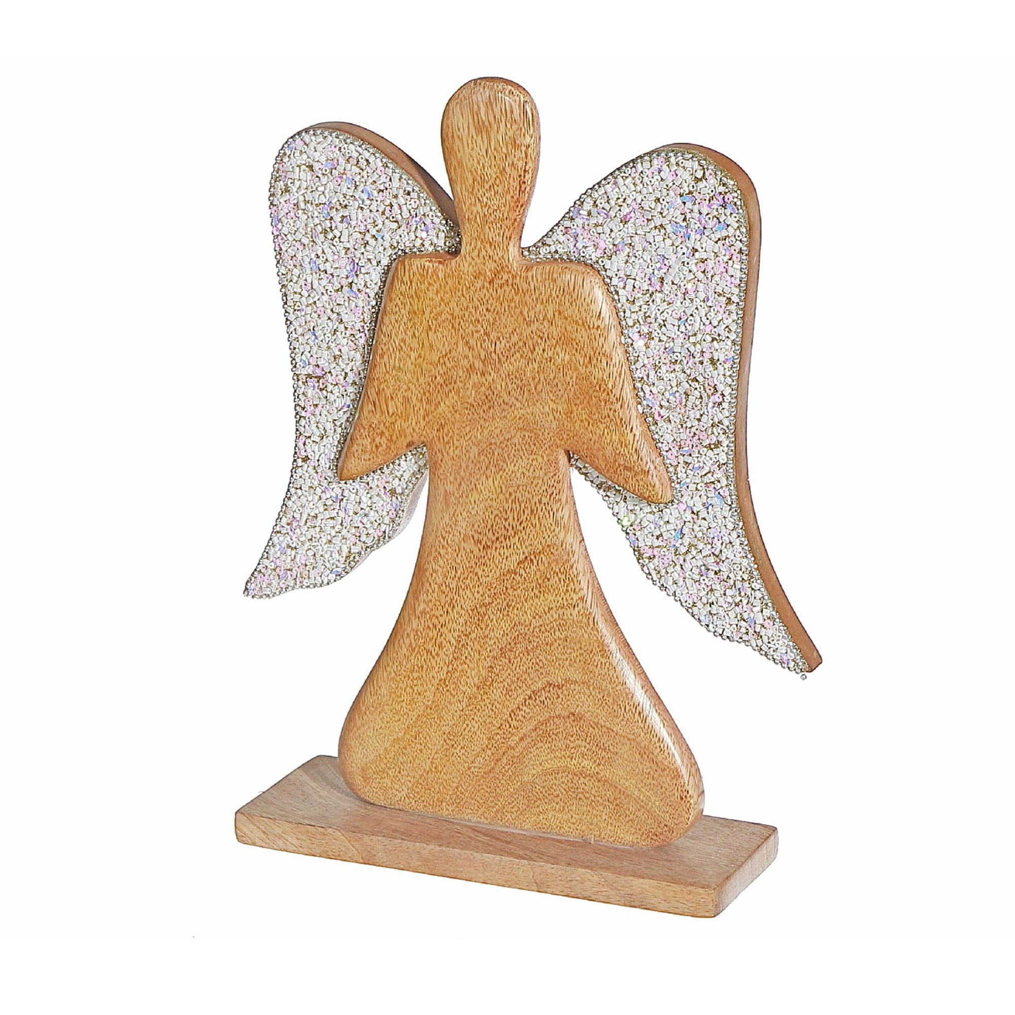 Click here for Ih Casadécor Wooden Beaded Angel Décor (White) 8 X... prices