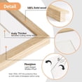 Minimalist 20x24 Picture Frame Matted to 16x20, Natural Solid Oak Wood ...