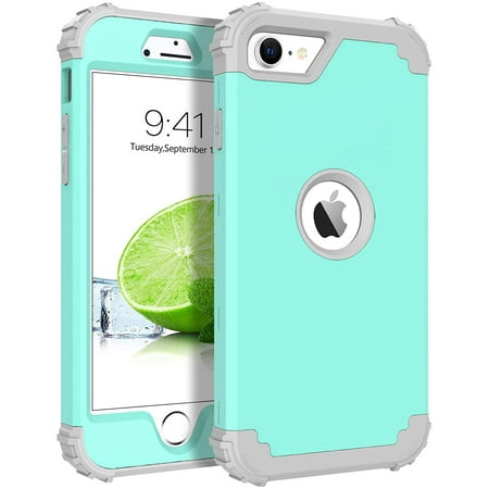 ATTOE iPhone SE 2020 Phone Case, Heavy Duty 3 in 1 Full Body Rugged ...