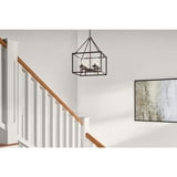 Hampton Bay Lainey 4-Light Bronze Chandelier Light Fixture with Clear ...