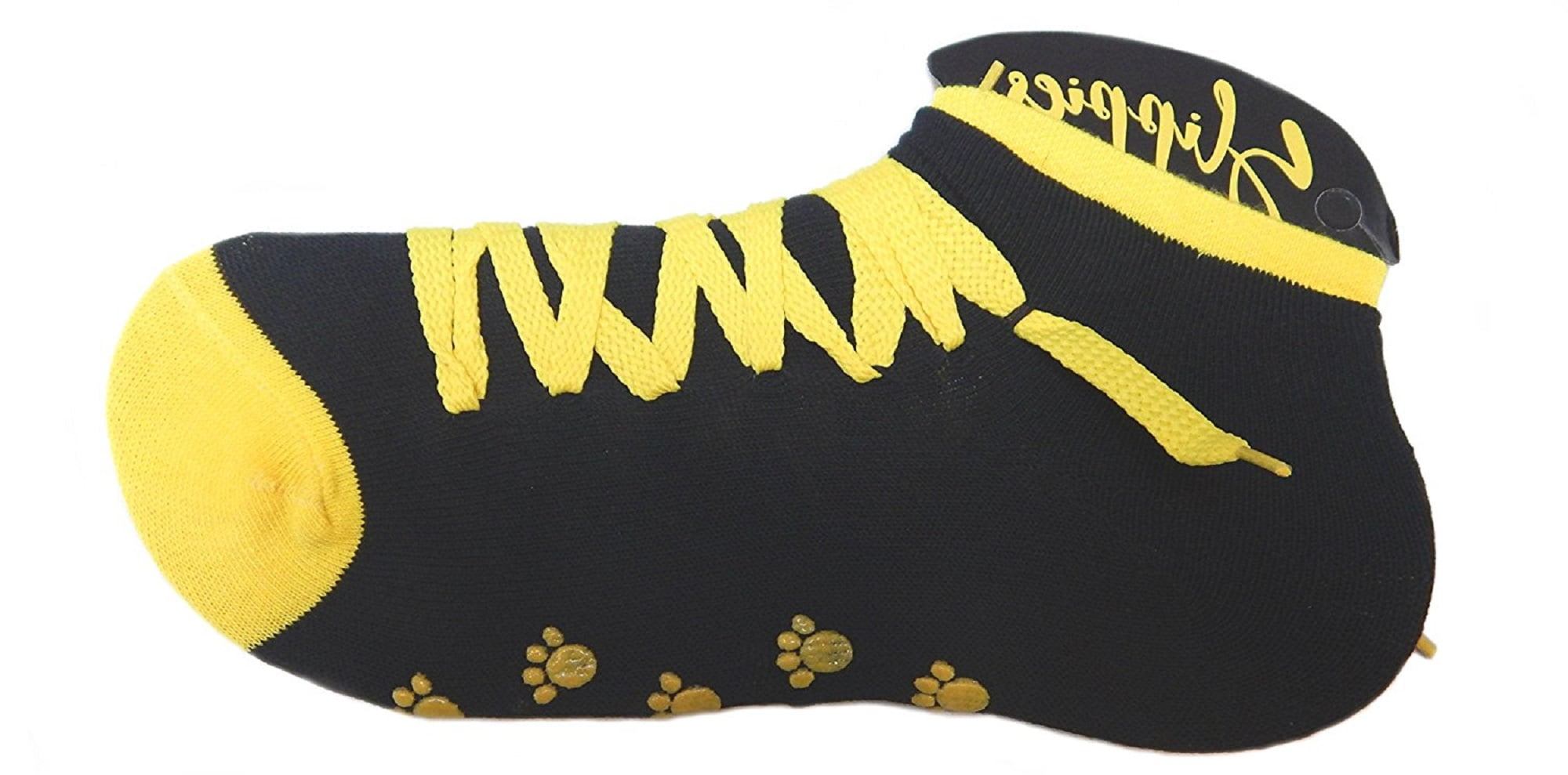 Sneakies Slipper Socks Ankle Length Non-Skid Sneaker Look Gripper Socks ...