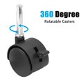 4pcs Heavy Duty Swivel Caster Wheels with Brake, M6 Threaded Stem ...